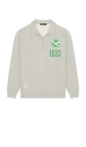 Junk Food Eagles Flocked Quarter Zip Sweatshirt In . Also