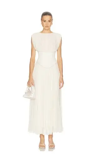 CAMILA COELHO Elana Midi Dress In . Also - Ivory