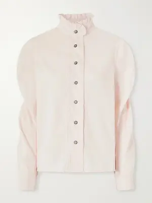 Thierry Colson Wind' Gathered Corduroy Blouse