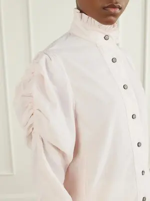 Thierry Colson Wind' Gathered Corduroy Blouse