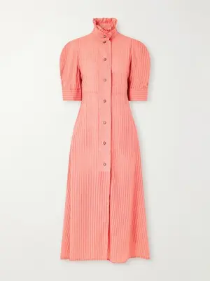 Thierry Colson Venetia Cotton-voile Midi Dress - Pink