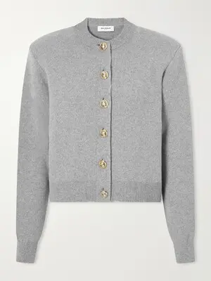 Balmain Merino Wool And Cashmere-blend Cardigan