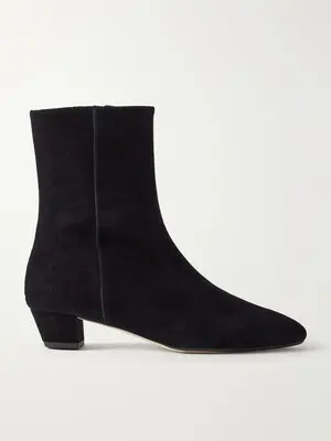 AeydĒ Yasmin 35 Leather Ankle Boots - Black