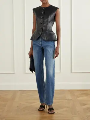 Magda Butrym Cropped Leather Vest