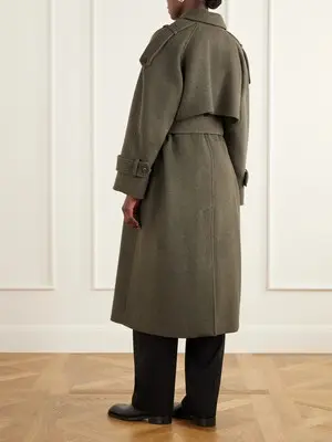 SKALL STUDIO Manilla Belted Recycled Wool Twill Trench Coat