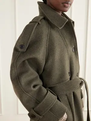 SKALL STUDIO Manilla Belted Recycled Wool Twill Trench Coat