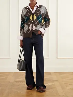 Daughter Ava Argyle Wool Cardigan