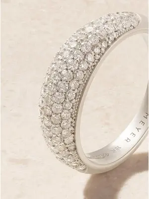 JENNIFER MEYER Dome 18-karat White Diamond Ring