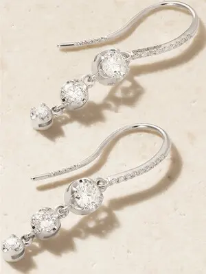 JENNIFER MEYER 18-karat White Diamond Earrings
