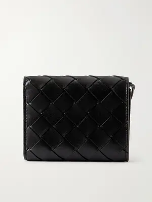 Bottega Veneta Andiamo Intrecciato Leather Tri-fold Wallet