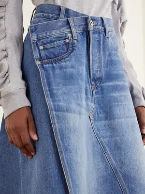 JW Anderson Drop Front Denim Midi Skirt