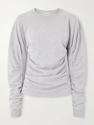 JW Anderson Ruched Sleeve Cotton-jersey Sweatshirt