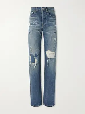JW Anderson Distressed Mid-rise Straight-leg Jeans