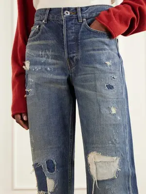 JW Anderson Distressed Mid-rise Straight-leg Jeans