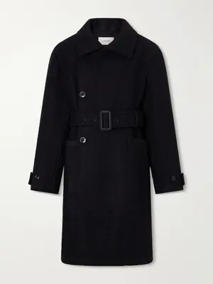 LEMAIRE Belted Alpaca And Wool-blend Felt Coat