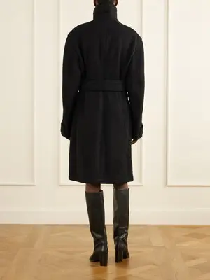 LEMAIRE Belted Alpaca And Wool-blend Felt Coat