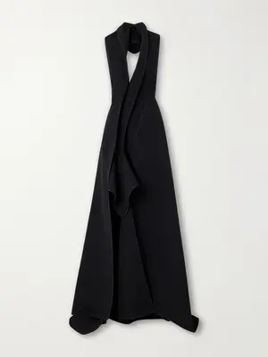 Maticevski Allude Halterneck Draped Crepe Gown