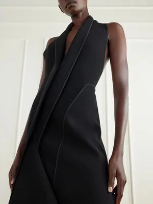 Maticevski Allude Halterneck Draped Crepe Gown