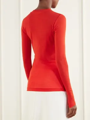 Auralee Ribbed Cotton-jersey T-shirt