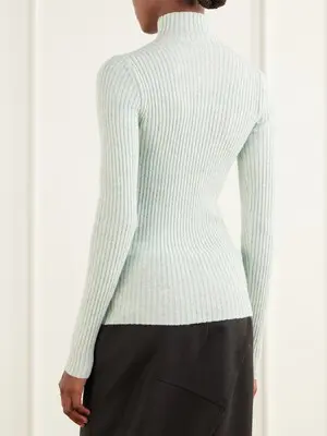 Auralee Ribbed Cashmere Turtleneck Sweater