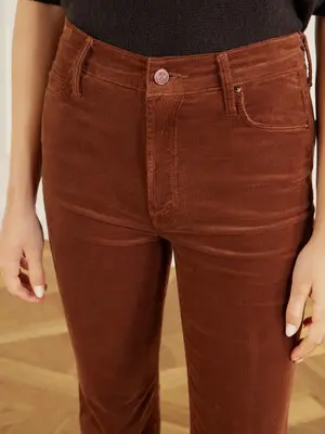 MOTHER The Doozy Cotton-blend Corduroy Flared Pants