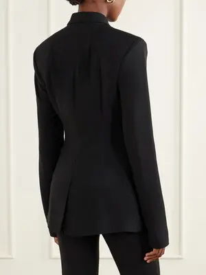 Tove Hero Double-breasted Crepe Blazer
