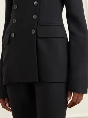 Tove Hero Double-breasted Crepe Blazer