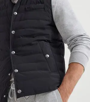 Brunello Cucinelli Bonded Taffeta Down Gilet