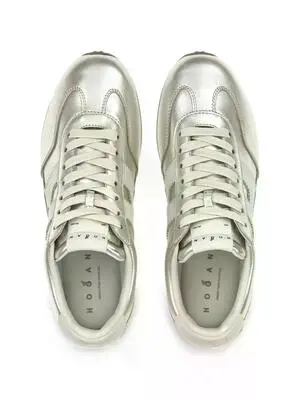 Hogan Metallic Leather Athletic Sneakers