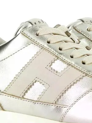 Hogan Metallic Leather Athletic Sneakers