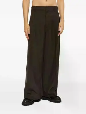 LEMAIRE Pleated Wide-leg Trousers - Brown