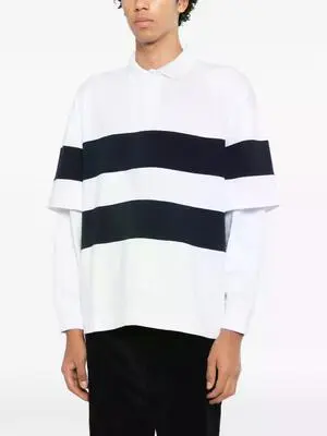 DARKPARK Layered Striped Polo Shirt