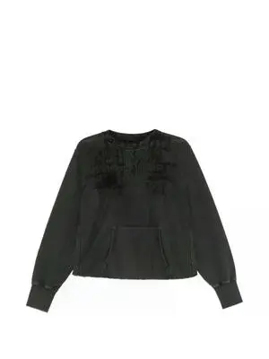 MAISON MARGIELA Logo Print Crew Neck Sweater - Grey
