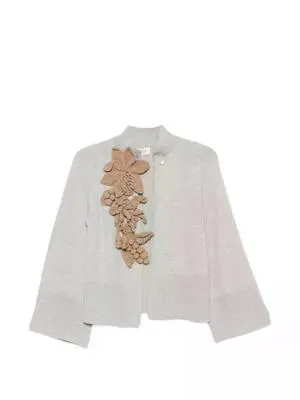 PSOPHIA Flower-appliqué Cardigan