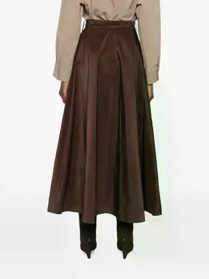 PSOPHIA Tie-waist Maxi A-line Skirt