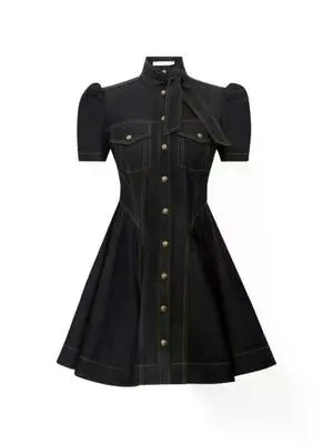 Zimmermann Necktie-detail Denim Mini Dress