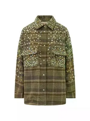 SPACE COWBOY IN TARTAN SHIRT Space Cowboy Crystal-embellished Checked Shirt