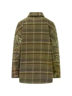 SPACE COWBOY IN TARTAN SHIRT Space Cowboy Crystal-embellished Checked Shirt
