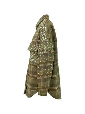 SPACE COWBOY IN TARTAN SHIRT Space Cowboy Crystal-embellished Checked Shirt