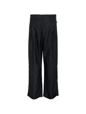 Comme Des Garçons Pleated Wide-leg Trousers - Black