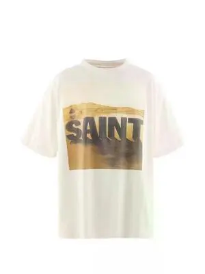 SAINT MXXXXXX X Kosuke Kawamura Graphic-print T-shirt - Neutrals