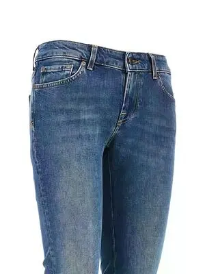 7 For All Mankind Whiskered Zip-detail Jeans