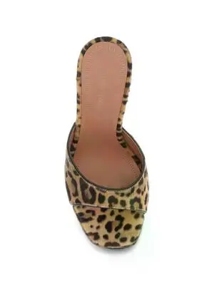 Amina Muaddi Dalida Leopard-print Platform Sandals