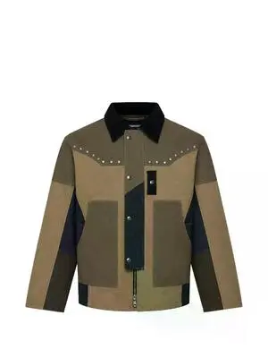 Andersson Bell Stud-embellished Patchwork Jacket