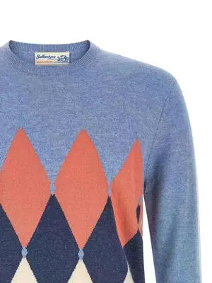 BALLANTYNE Diamond Inlay Cashmere Sweater