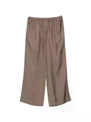 RÓHE Button-detail Silk Satin Trousers