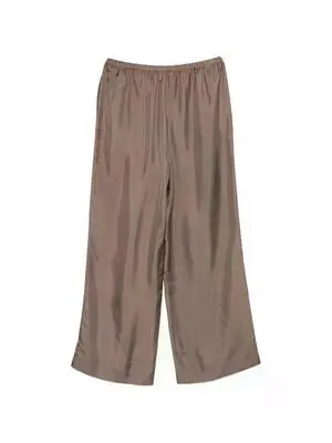 RÓHE Button-detail Silk Satin Trousers