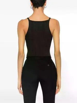 COURREGES Pointy Rib-knit Tank Top