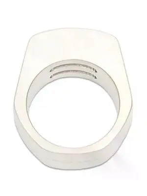 Rick Owens Grill Cut-out Detail Ring - Silver