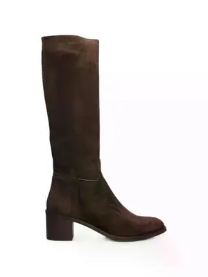 JULIE DEE Suede Block-heel Boots